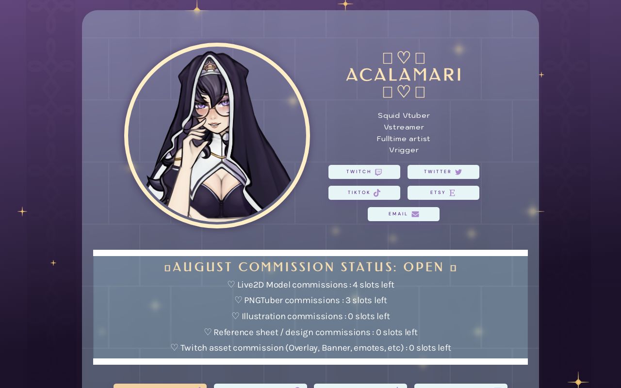 Acalamari's page